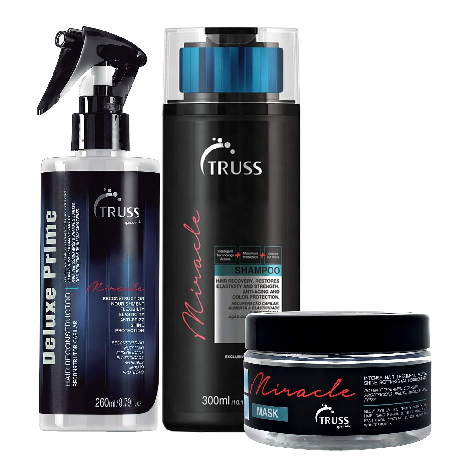 Amazon.com : TRUSS Miracle Hair Mask Bundle With Miracle Shampoo and ...