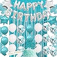 Amazon.com: Teal Blue Birthday Decorations for Women Girl - Teal Blue ...