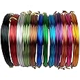 Amazon.com: 12 Rolls Aluminum Craft Wire Flexible Colorful Metal ...
