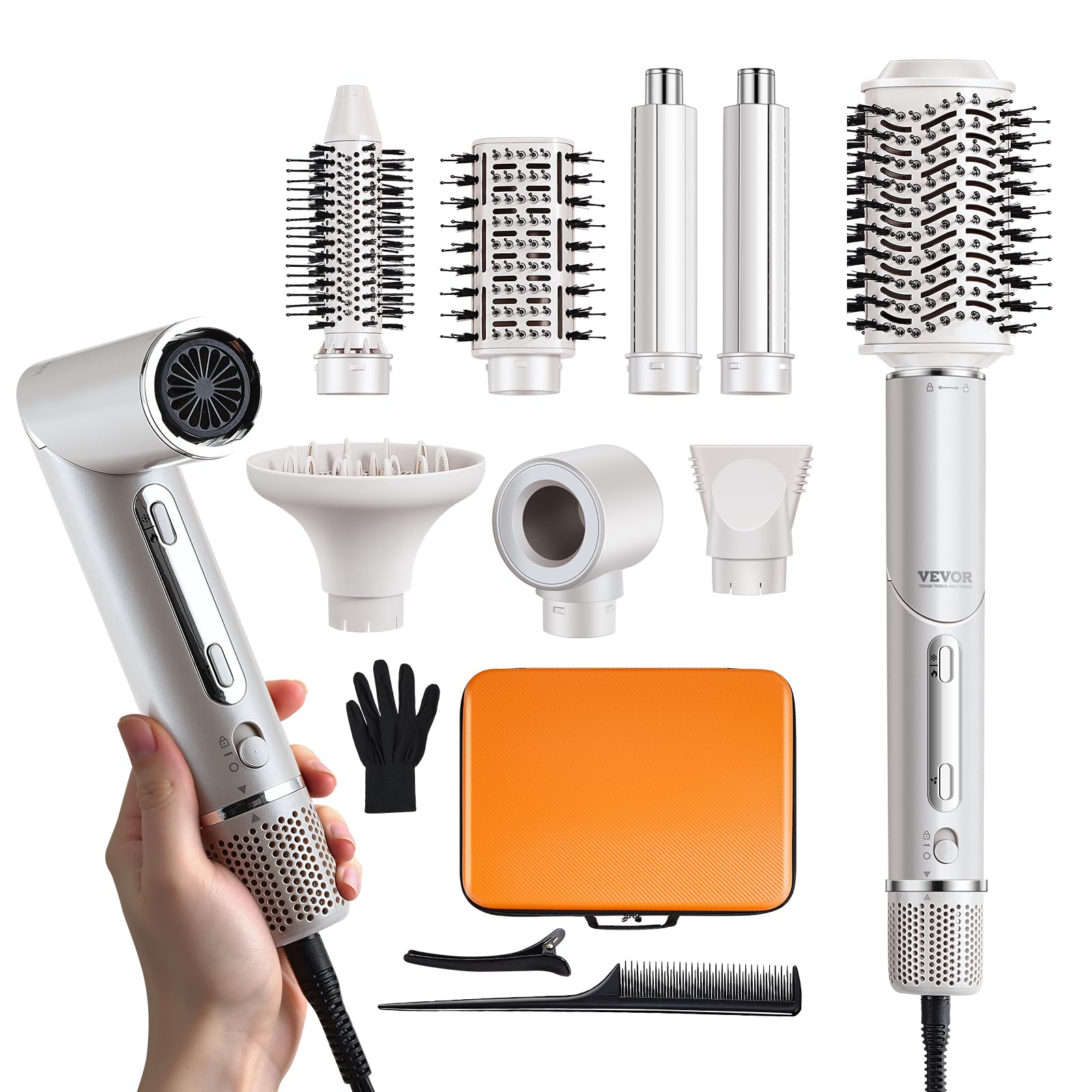 VEVOR Hair Styler Dryer Brush, 7-in-1 Professional Multi Styler with ...