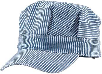 Amazon.com: Striped Light Blue Vintage Engineer Train Cap Adult: Hats ...
