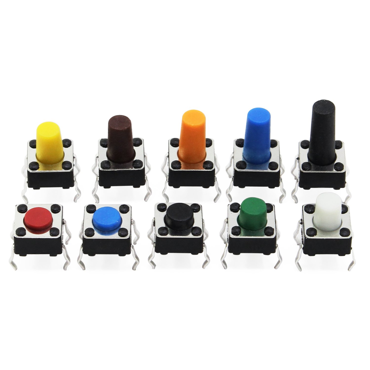 HSeaMall 190PCS Colorful Tactile Push Button Switch Touch Switch Micro ...