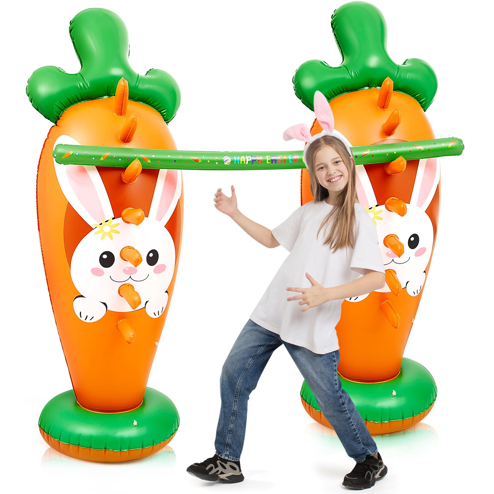 Poen 5.9 Feet Easter Family Games Inflatable Limbo Game for Adults ...