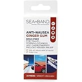 Amazon.com: Sea-Band Anti-Nausea Ginger Gum For Motion & Pregnancy ...