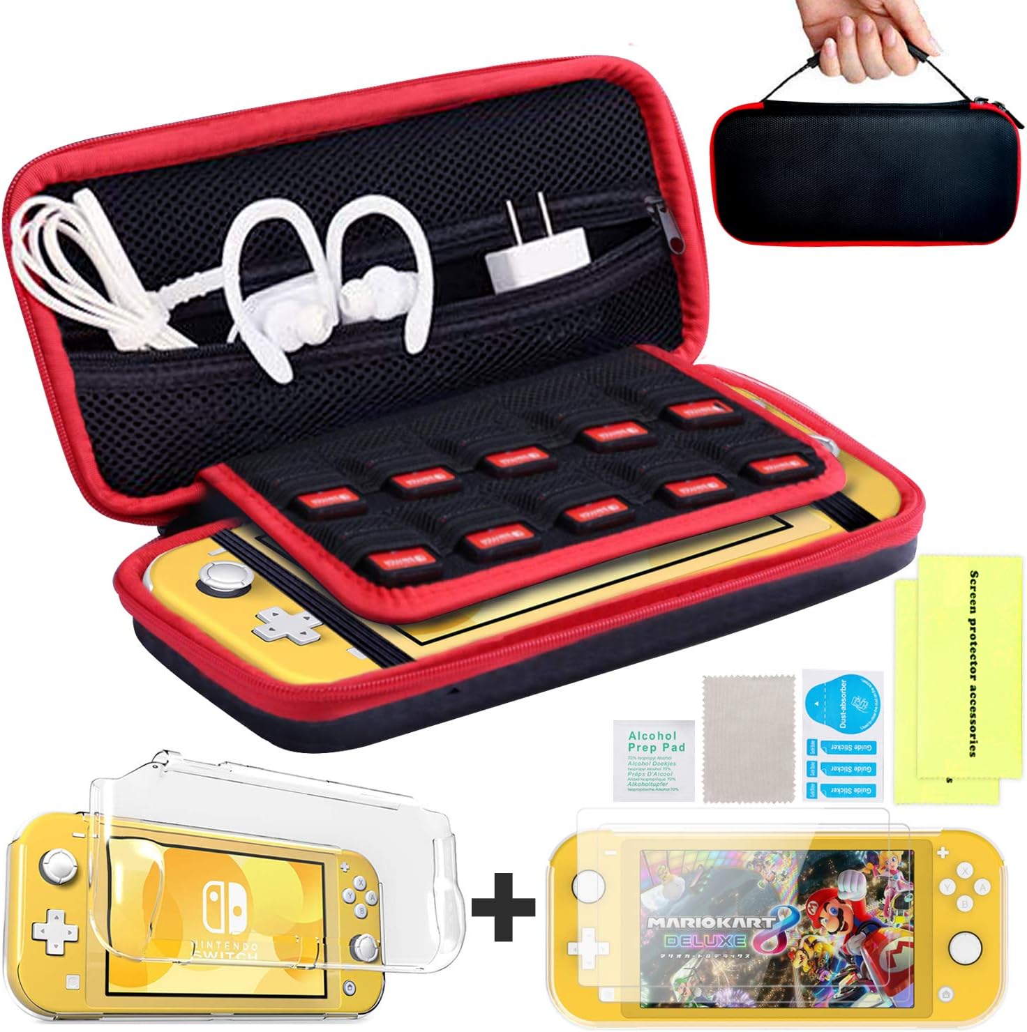 Th-some Funda para Nintendo Switch Lite,6 en 1 Kit de Accesorios para ...