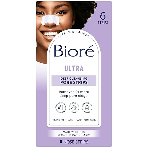 Bioré Witch Hazel Ultra Cleansing Pore Strips, Nose Strips, Clears ...