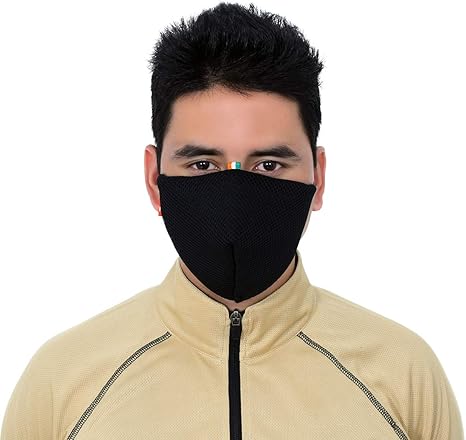 Invincible Three Layer I-95 Mesh Mask Pack Of 3 (Large/X-Large, Black ...