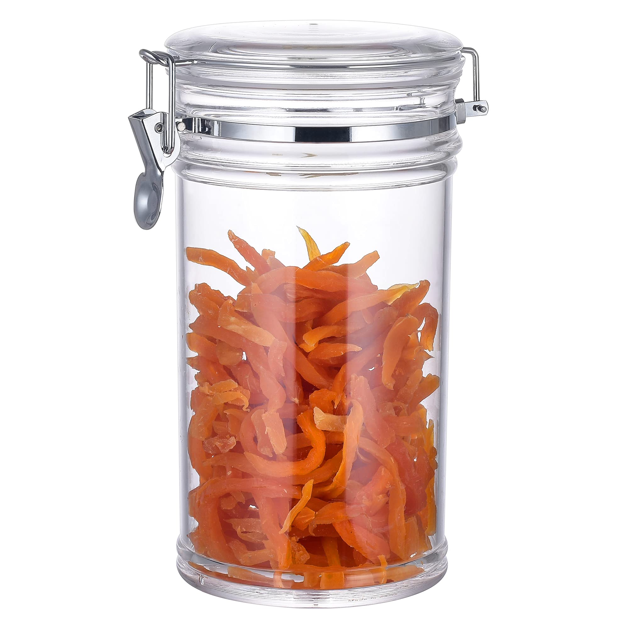 IVOOBR 64 oz Reinforced Large Acrylic Canister with Locking Clamp ...