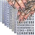 Amazon.com: 3D English Alphabet Number Nail Art Stickers Letters Nail ...