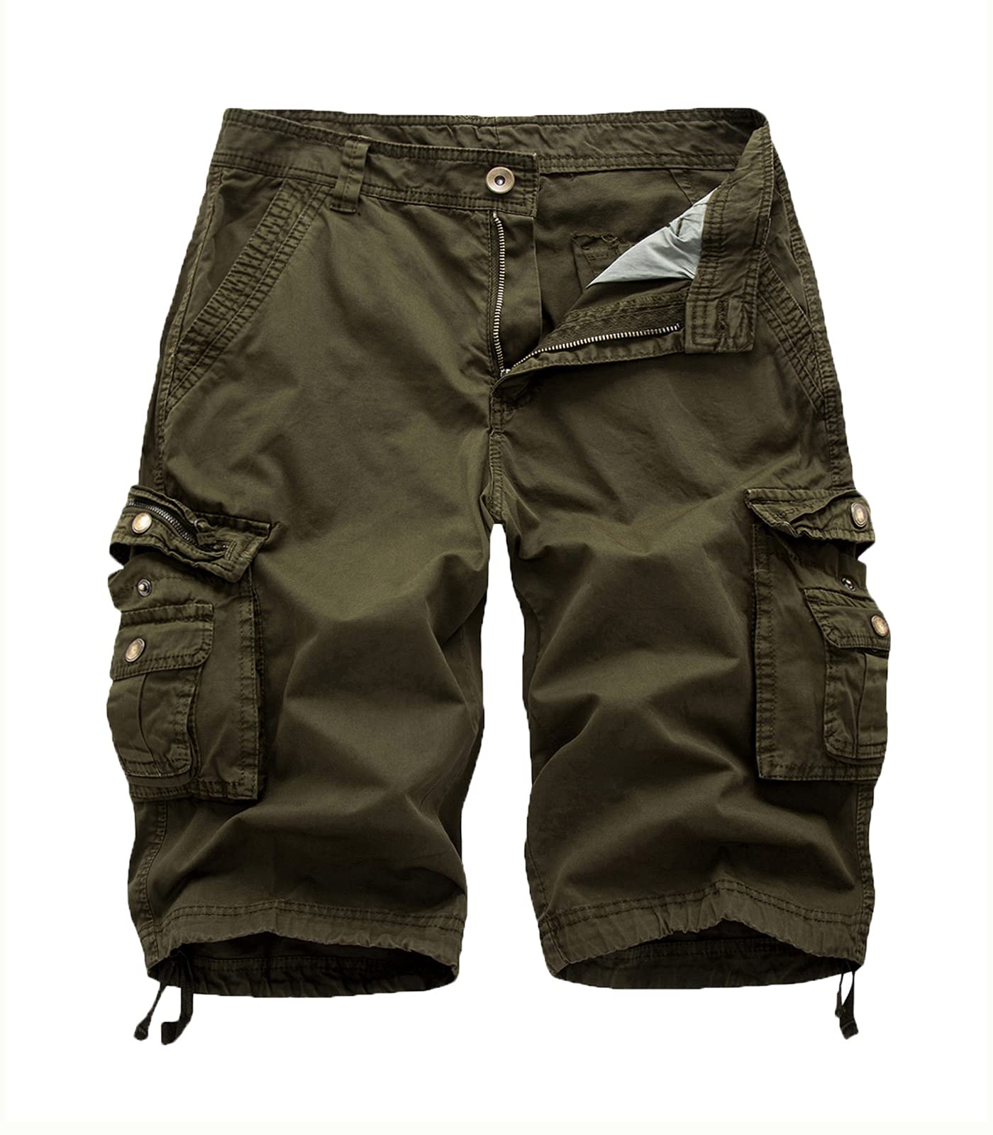 FOURSTEEDS Women's Mid Rise Twill Cotton Multi-Pocket Outdoor Running ...