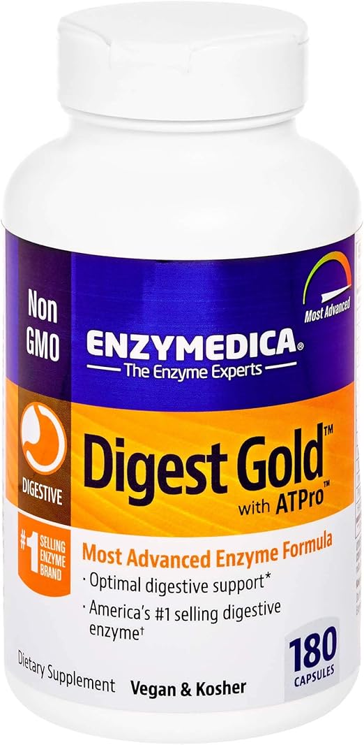Enzymedica - Digest Gold with ATPro, High Potency Enzymes for Optimal ...