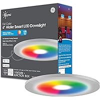 GE CYNC Smart LED Wafer Downlights, Color Changing and White Tones ...