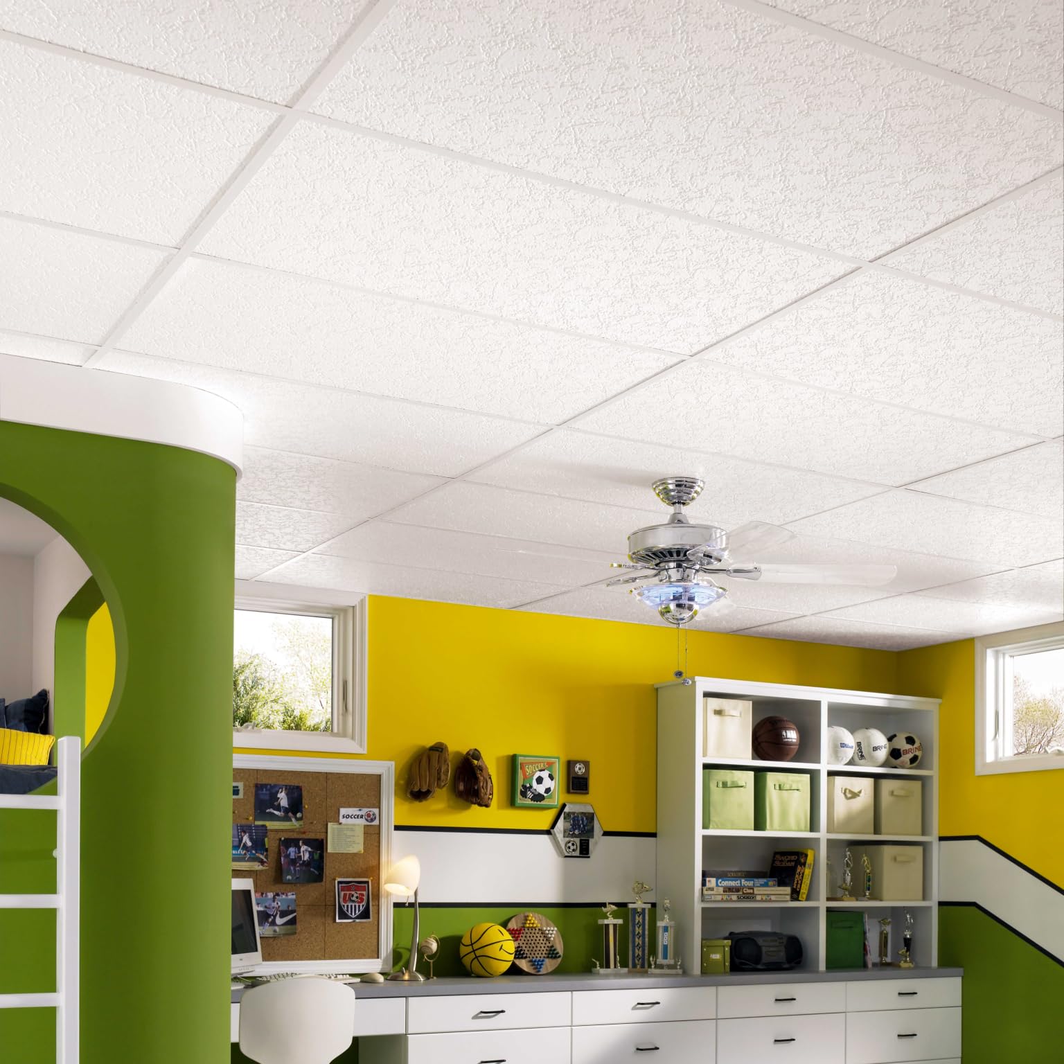 Armstrong Ceiling Tiles; 2x4 Ceiling Tiles - 8 Pc White; Acoustic Ceilings For Suspended Grid ...