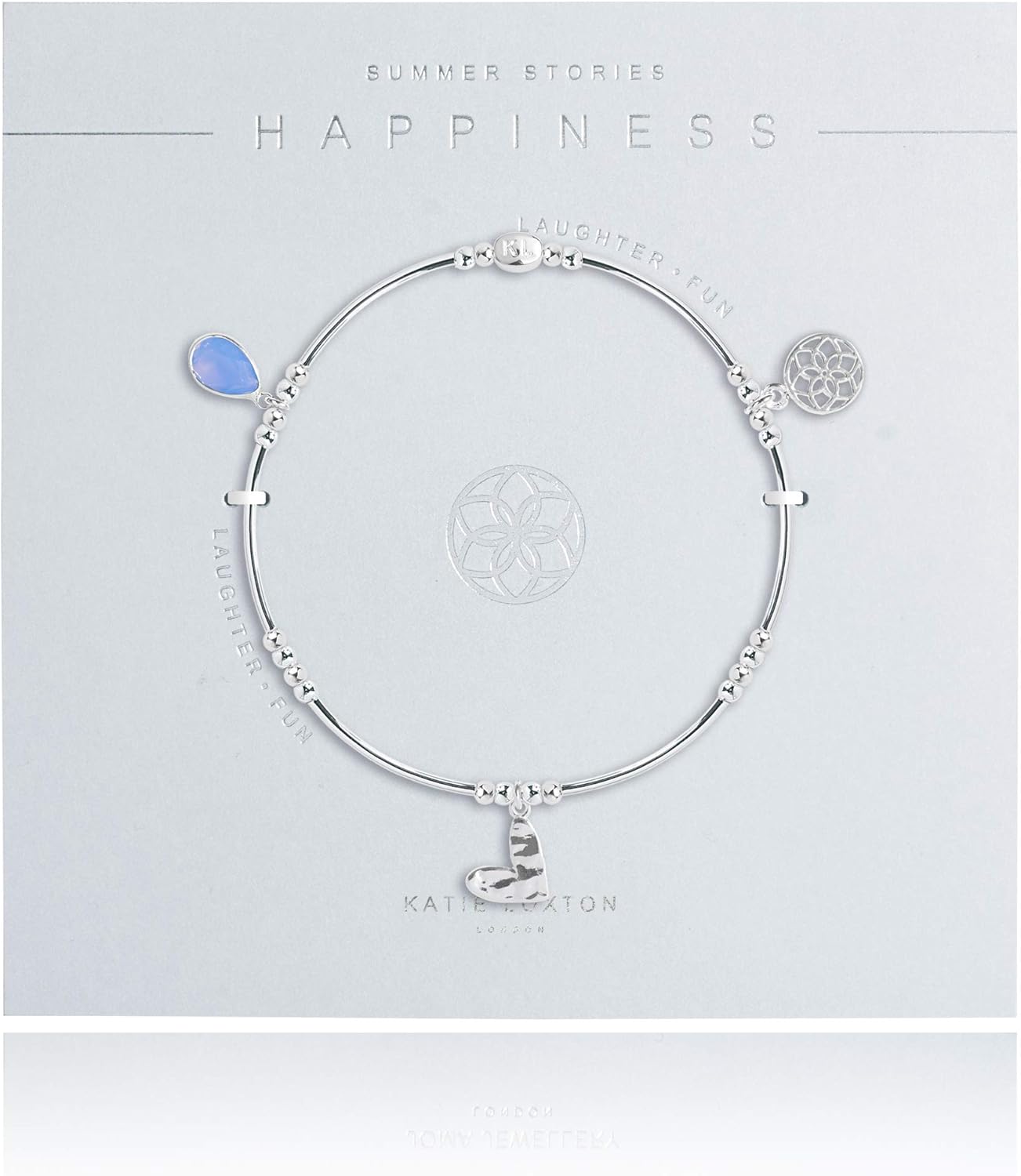 Amazon.com: Katie Loxton Happiness Womens Silver Plated Stretch Dangle ...