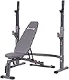 Amazon.com: Body Champ Two Piece Set Olympic Weight Bench with Squat ...