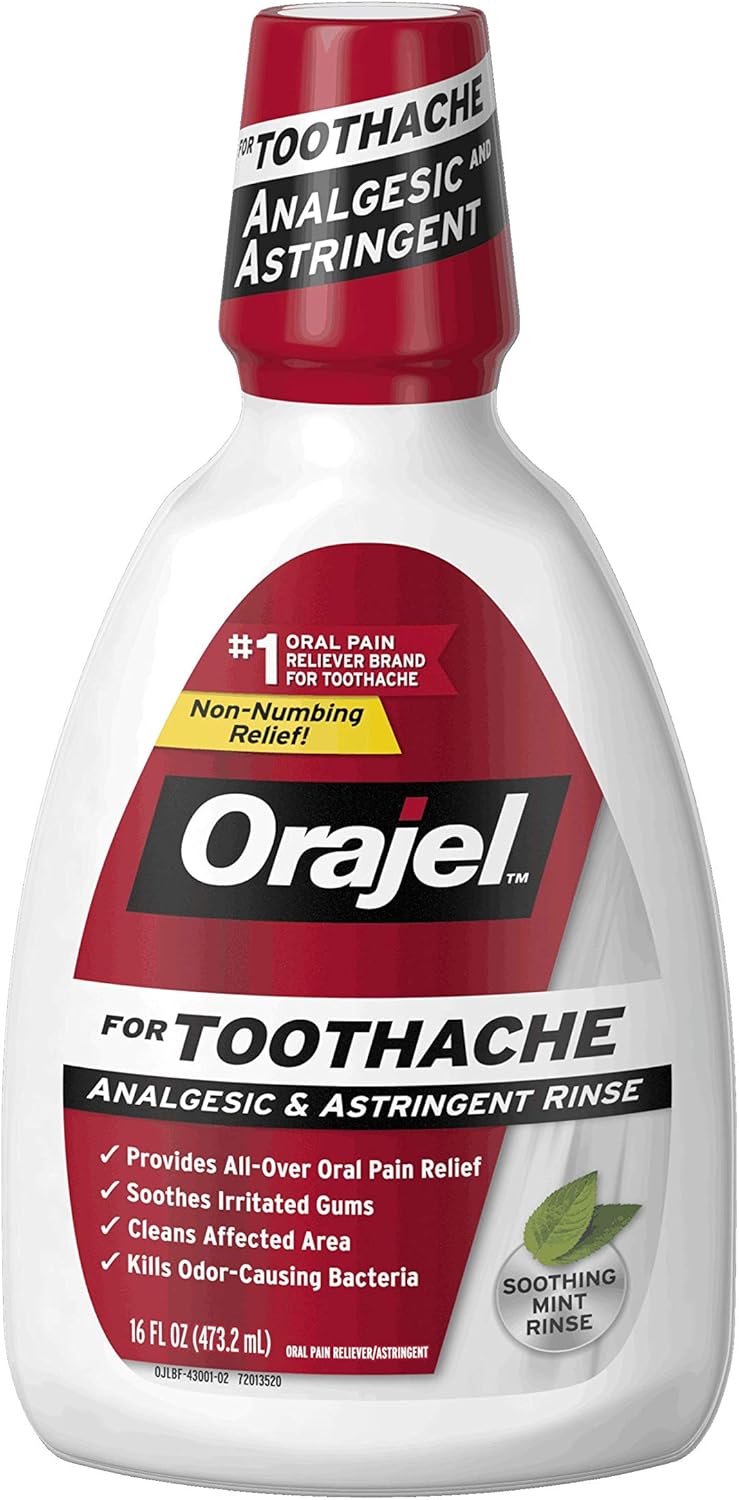 Amazon.com: Orajel Analgesic & Astringent Rinse for Toothache Soothing ...