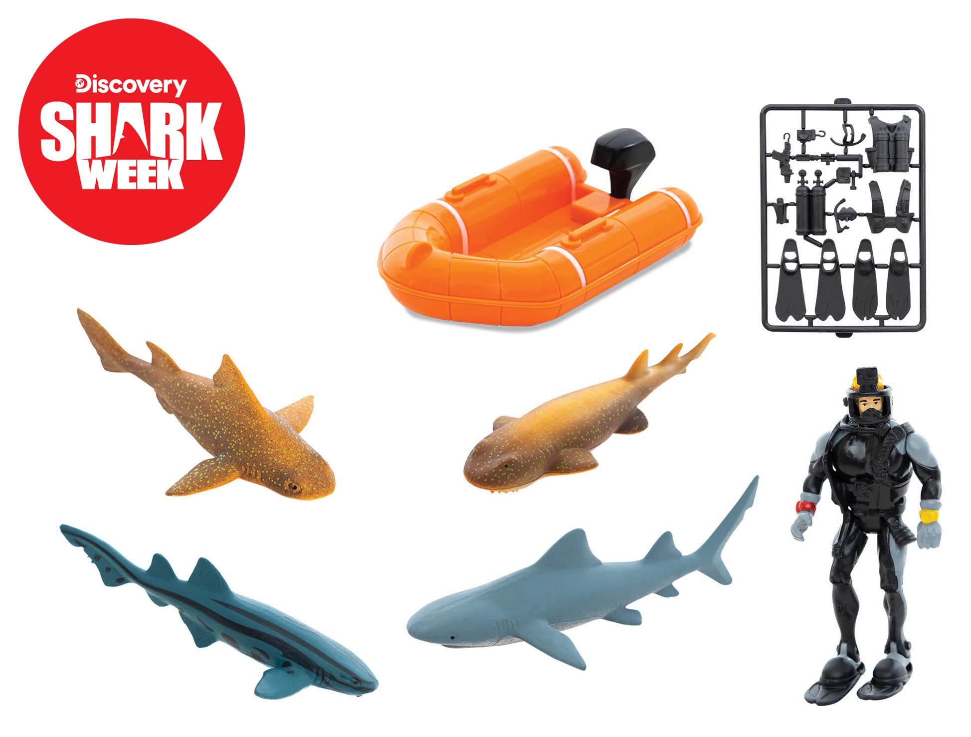 Mua Shark Week Discovery Ocean Breeze Playset, Rescue Boat, Action ...