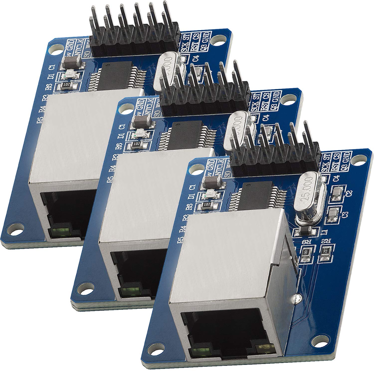 AZDelivery 3 x ENC28J60 Ethernet Shield LAN Network Module compatible ...