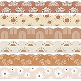 Amazon.com: Whaline 82Ft Boho Bulletin Board Borders Retro Groovy 70s ...
