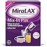 MiraLAX Mix-In Pax, Single Dose Packets, Unflavored/Grit Free Laxative ...