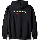 Amazon.com: Funny Python Code Pun Design - def procrastinate pass T-Shirt : Clothing, Shoes ...