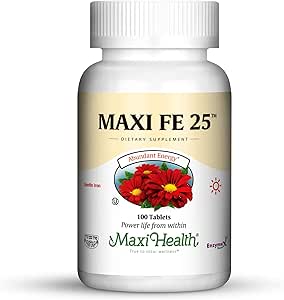 Amazon.com: Maxi Health FE 25 - Gentle Iron - Ferrous Fumarate ...