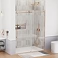 Findepot Frameless Sliding Shower Door 56-60 in W x 75 in H,Frameless Shower Door with 5/16 ...