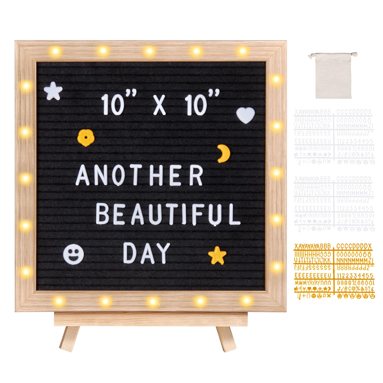 Mua VEVOR Black Felt Letter Board, 10"x10" Felt Message Board ...