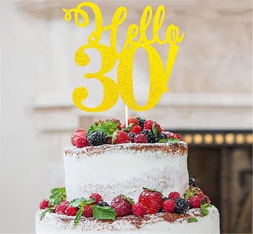 Hello 30 Cake Topper