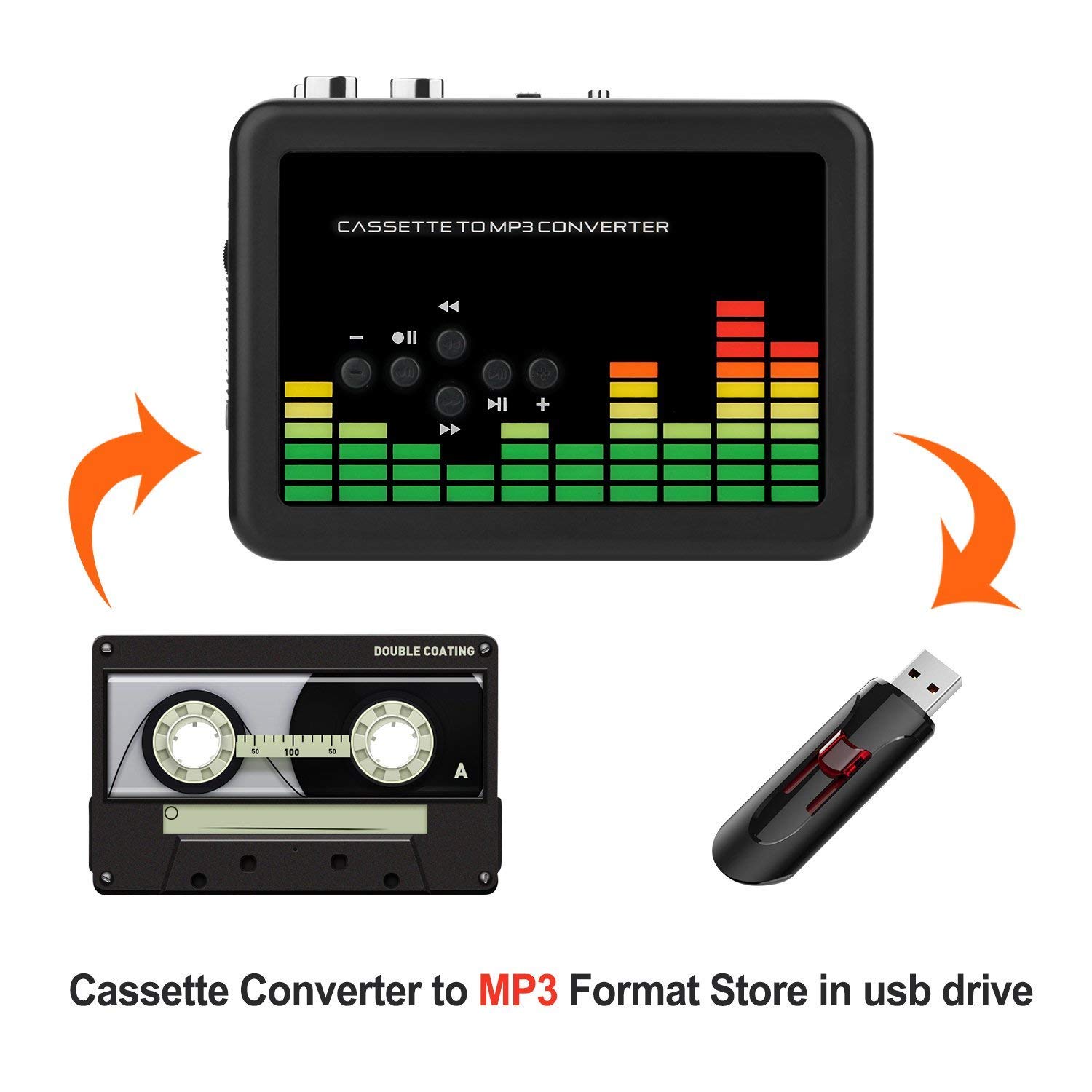Mua Portable Cassette Player, Digital USB Audio Music/Cassette to MP3 ...