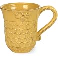 Amazon.com: Boston International Embossed Ceramic Coffee Mug/Cup, 13 ...