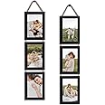 Amazon.com - QUTREY 4x6 Collage Picture Frames Black, 3 Openings Vertical Hanging Photo Frame ...