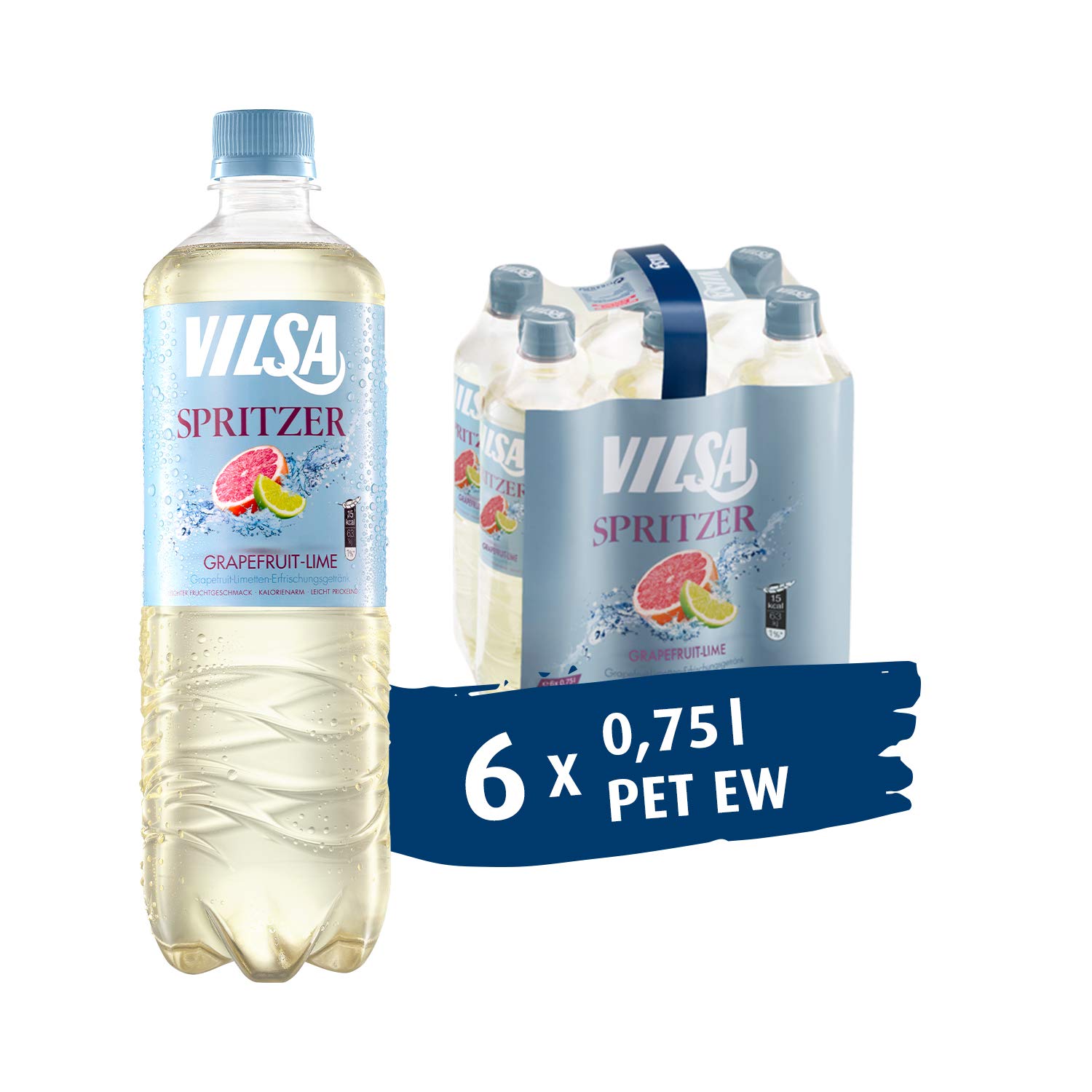 VILSA Spritzer Grapefruit-Lime, 6er Pack Mineralwasser mit einem ...