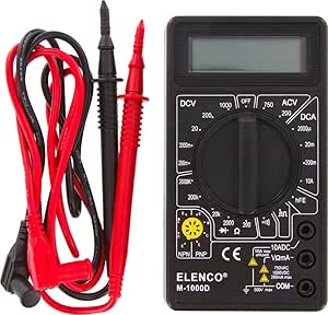 Amazon.com: Multimeter, M-1000B 3 1/2 Digit, 2000 Count Display - M ...