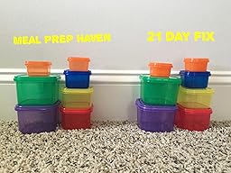 Amazon.com: Meal Prep Haven 7 Piece Multi-Colored, Color Coded Portion ...