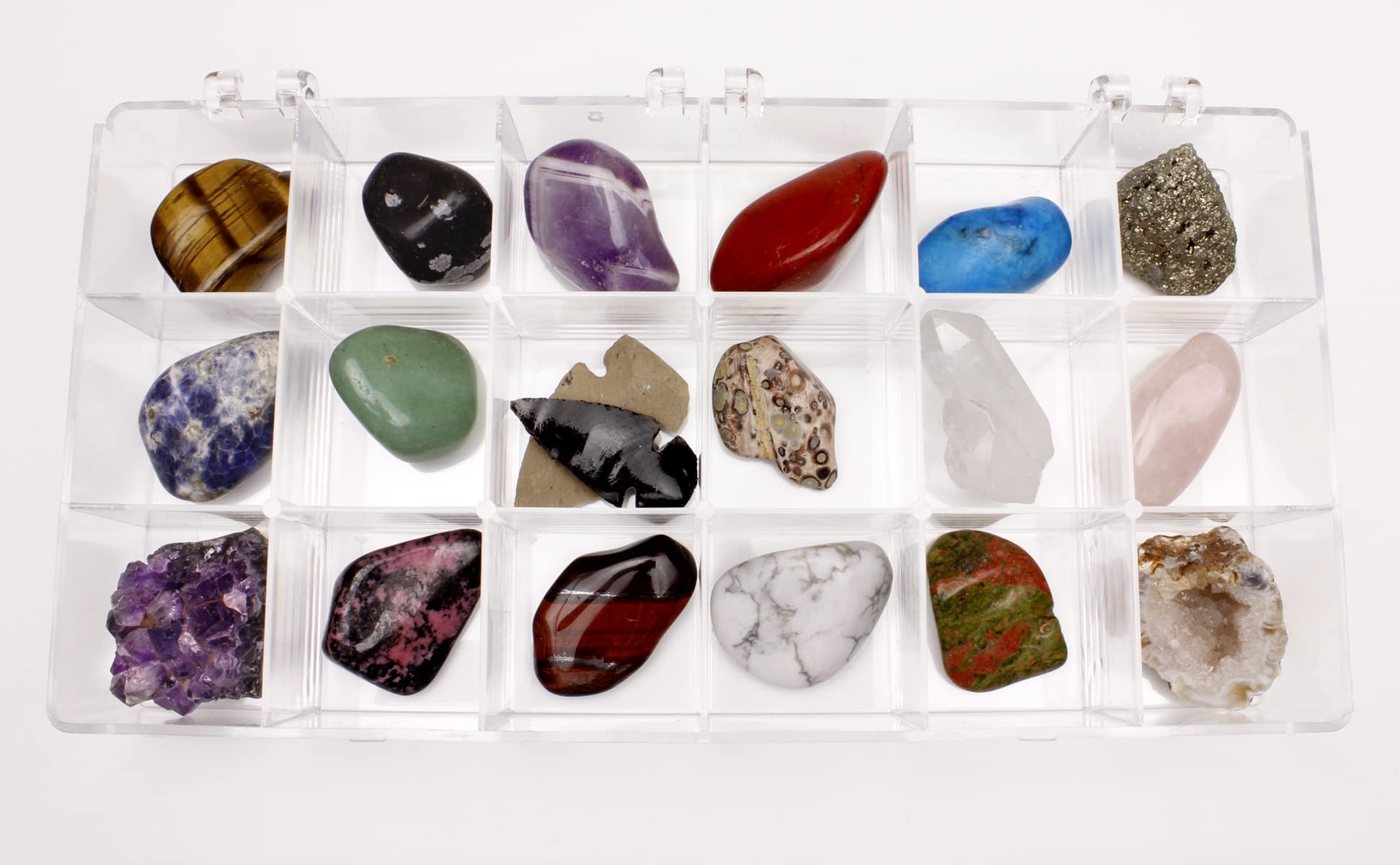 Rock And Mineral Educational Collection & Deluxe Collection Box -18 ...