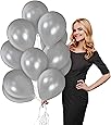 Amazon.com: Metallic Gray Silver Balloon 100 Pack Christmas Party ...