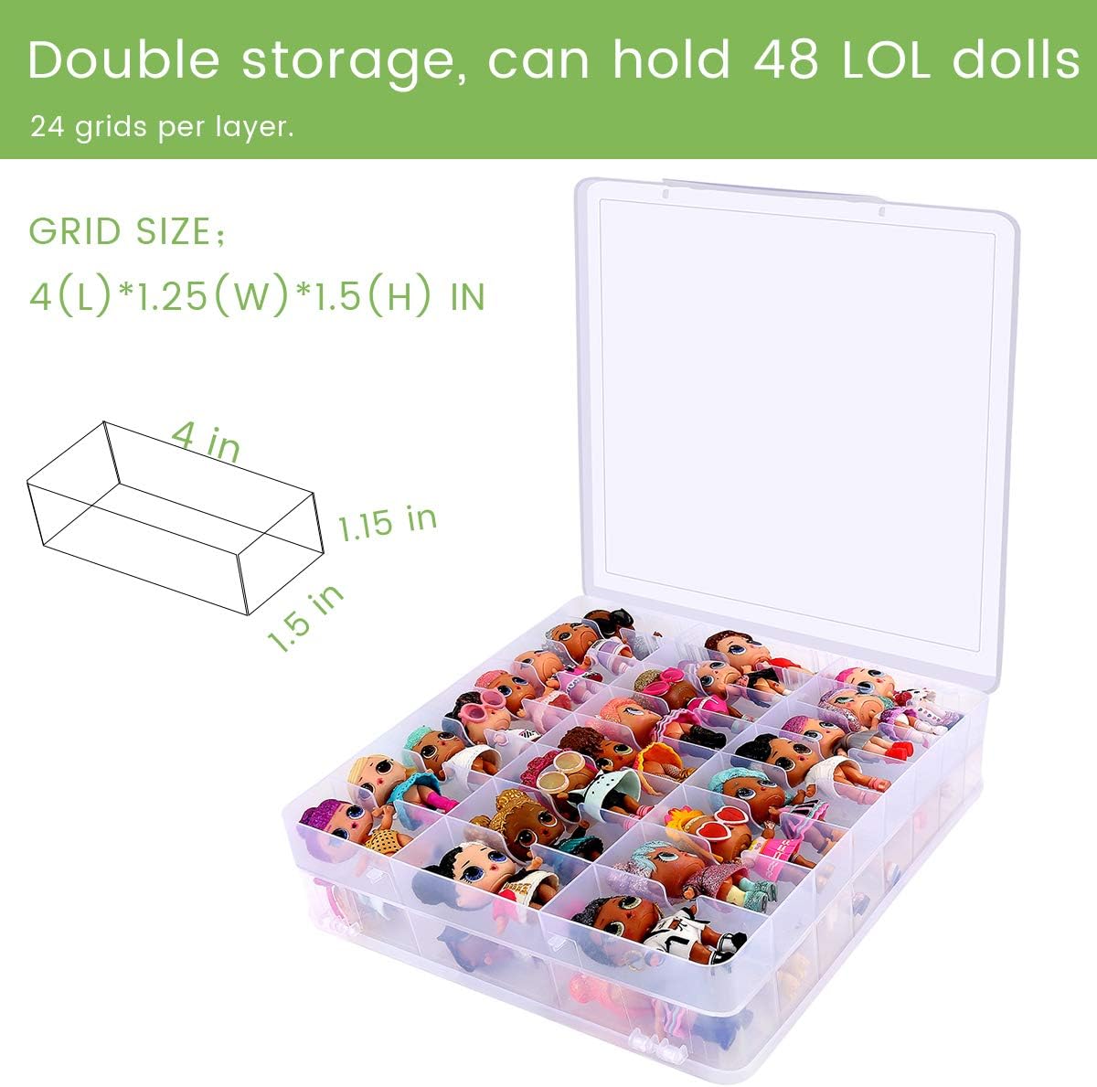 ALKOO Organizer Storage Case compatible with LOL 564836E7C Glitter Doll ...