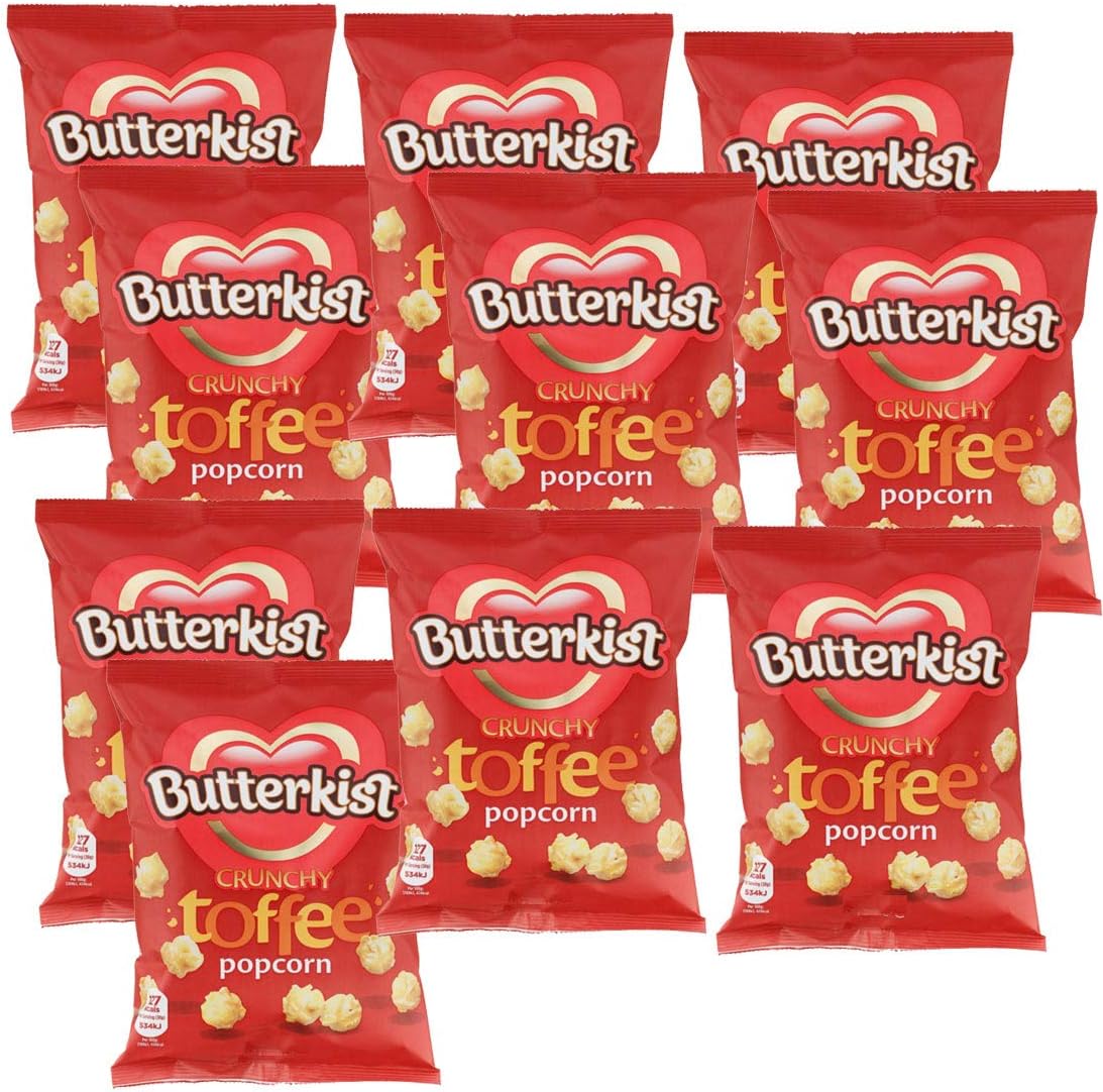 Butterkist Crunchy Toffee Popcorn. 10 Individual Packs. 10 x 20g Toffee ...