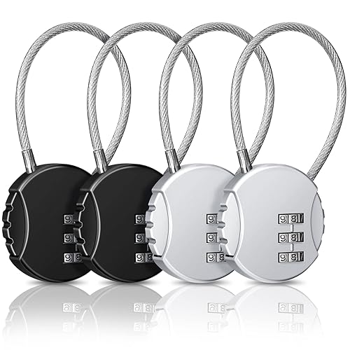 4 Pieces 3 Digit Combination Locks Combo Number Locks Luggage Lock ...