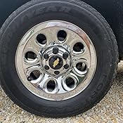Amazon.com: 4 piece SET Chrome Chevy Silverado 6 Lug 1500 Center Caps ...