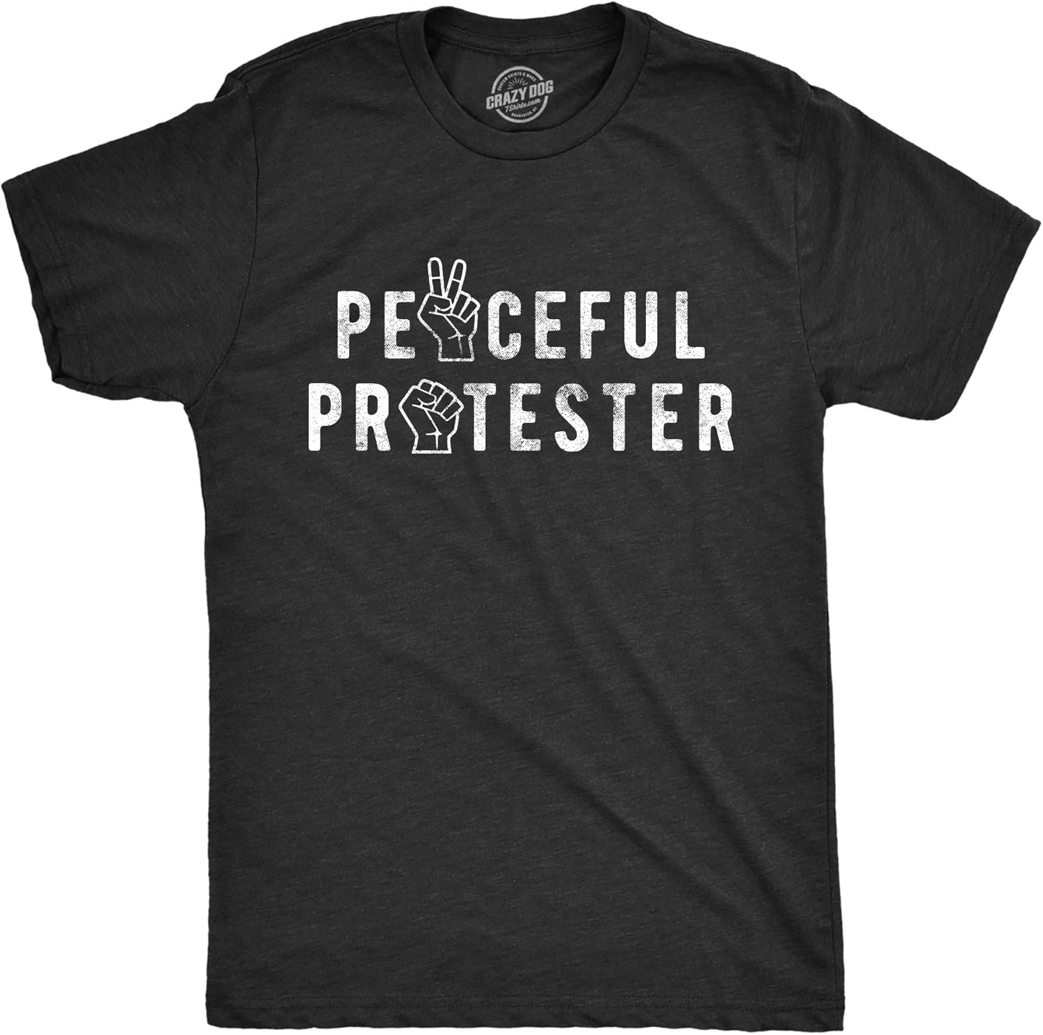 Amazon.com: Mens Peaceful Protester Tshirt Black Lives Matter BLM ...