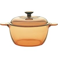 Amazon.com: VISIONS 1.5 Litre Pyroceram Glass Cookpot with Glass Cover ...