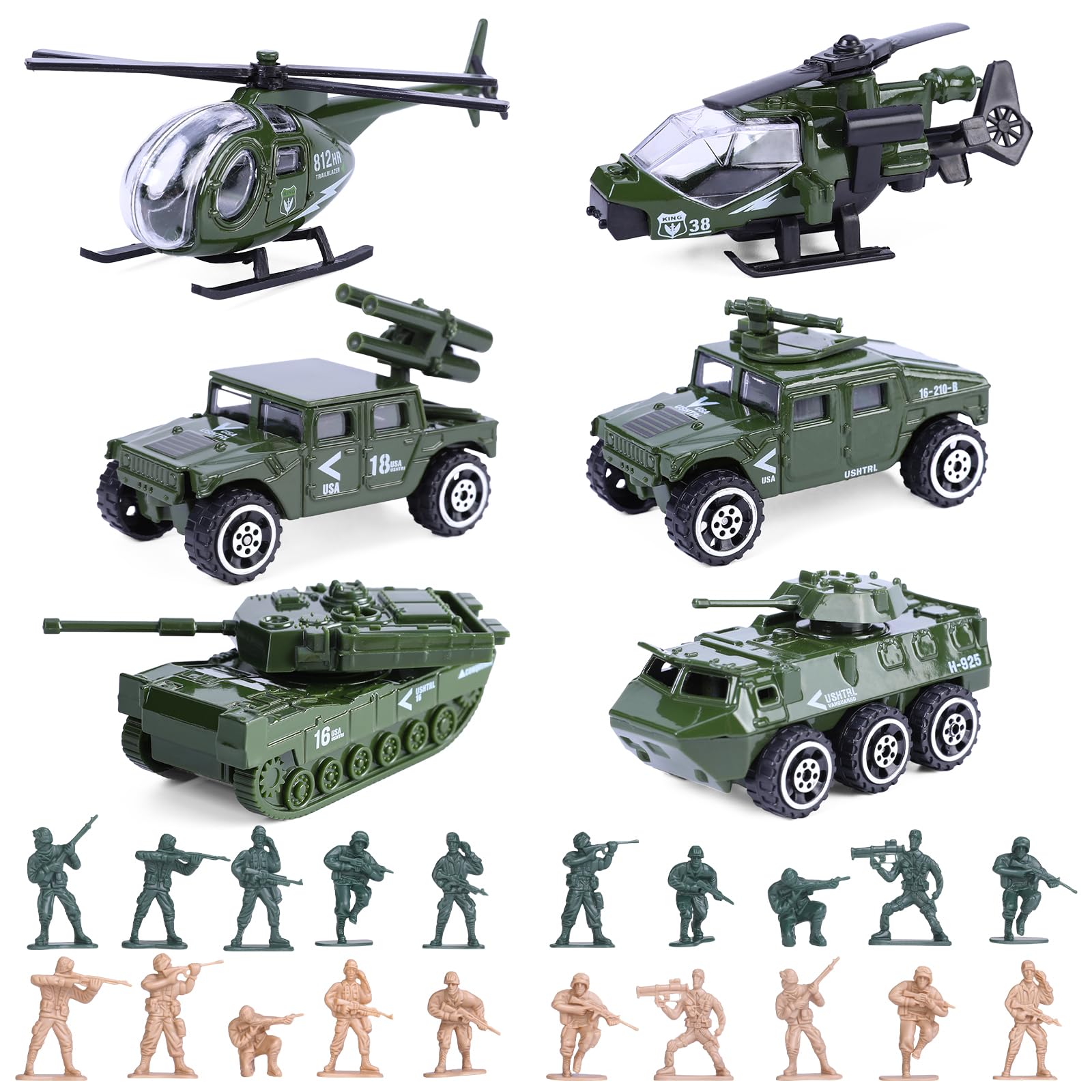 Mua 26 Pack Diecast Military Vehicles Set,6 Pack Assorted Alloy Metal ...