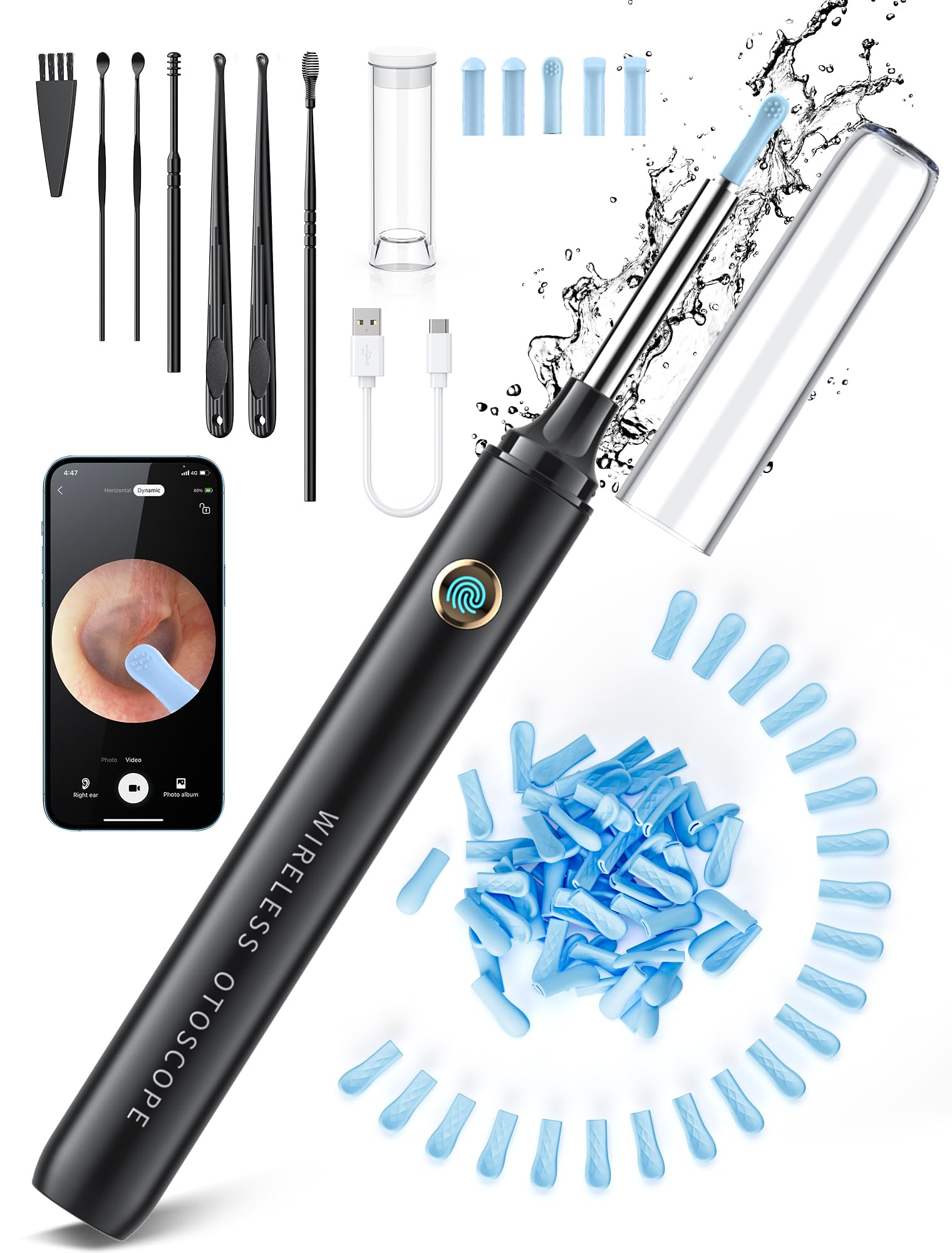 Ear Wax Removal, Ear Cleaner with Camera, Ear Wax Removal Kit with ...