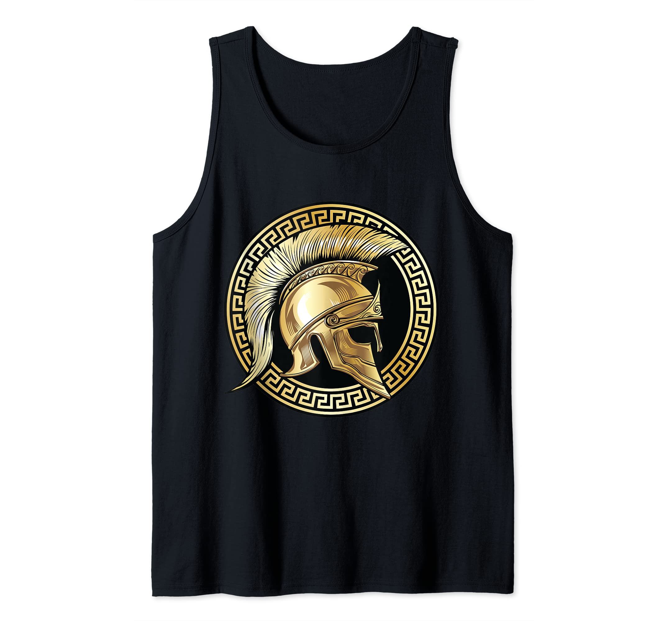 Spartan Helmet Gold Gladiator Sparta Greek Gym Workout Tank Top for ...