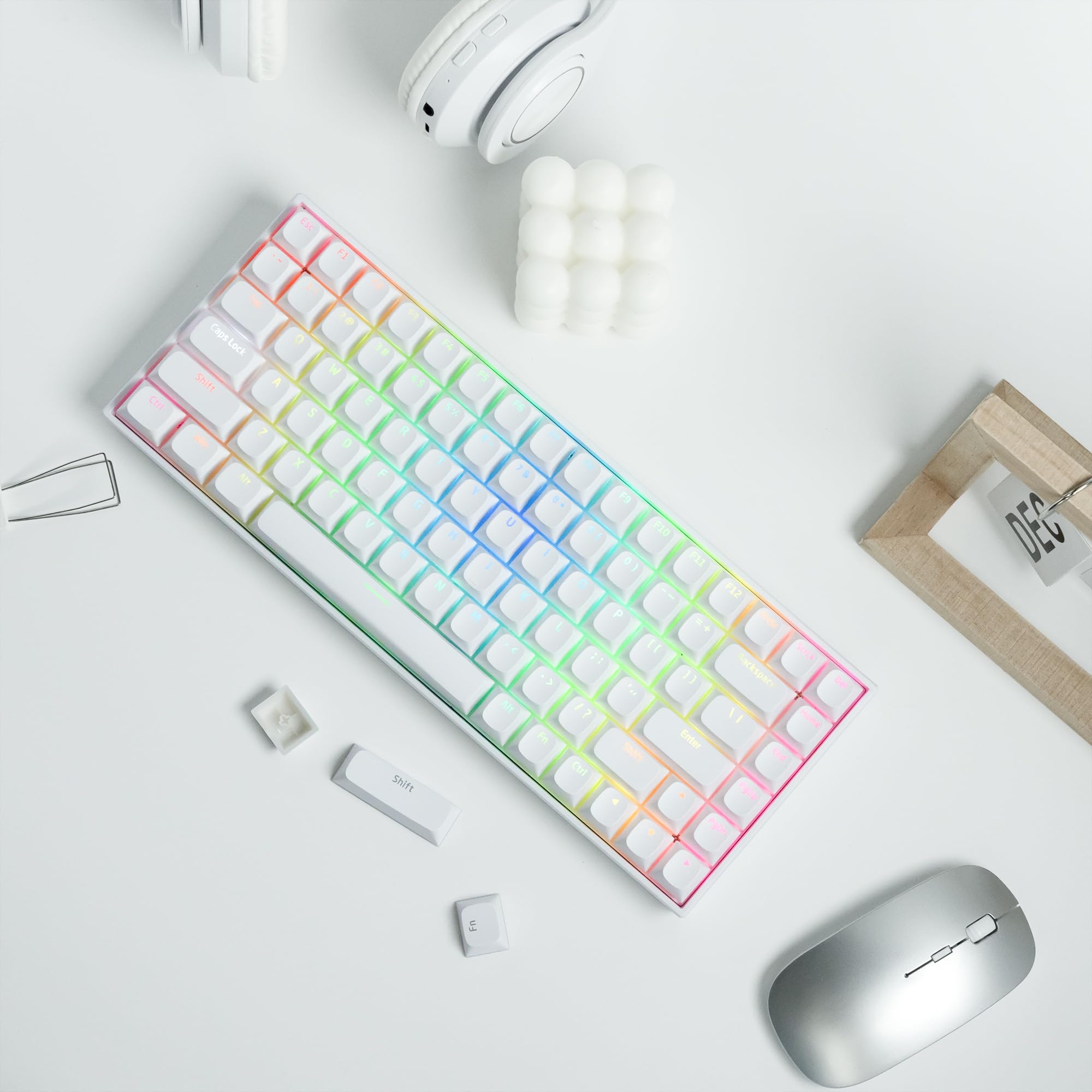 Mua XVX Shine Through Keycaps, White Pudding Keycap Set, Double Shot ...