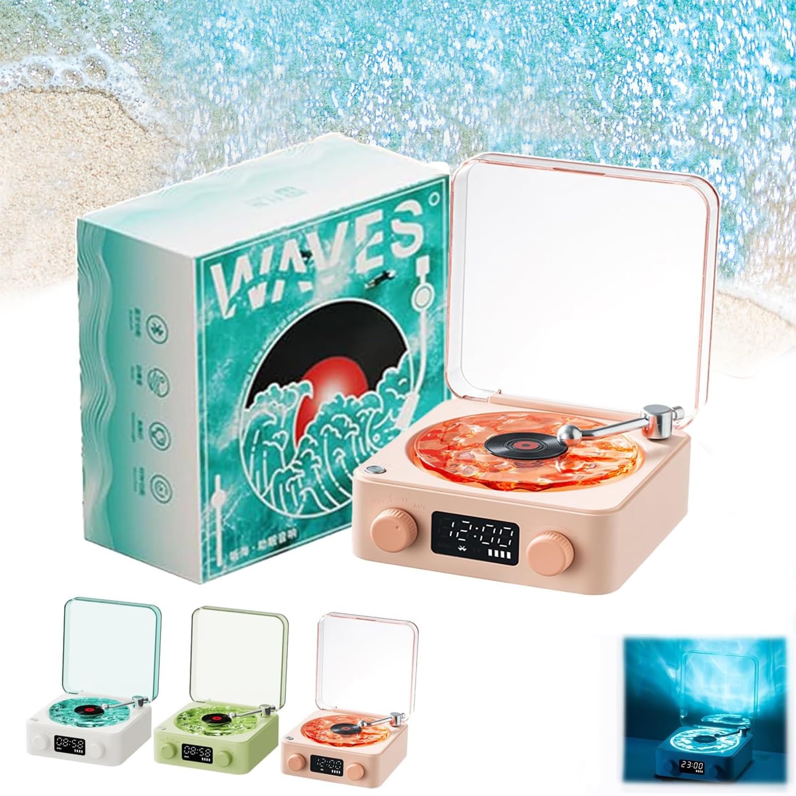 Mua The Waves Vinyl Player, 2024 New Bluetooth Vinyl Record Player ...