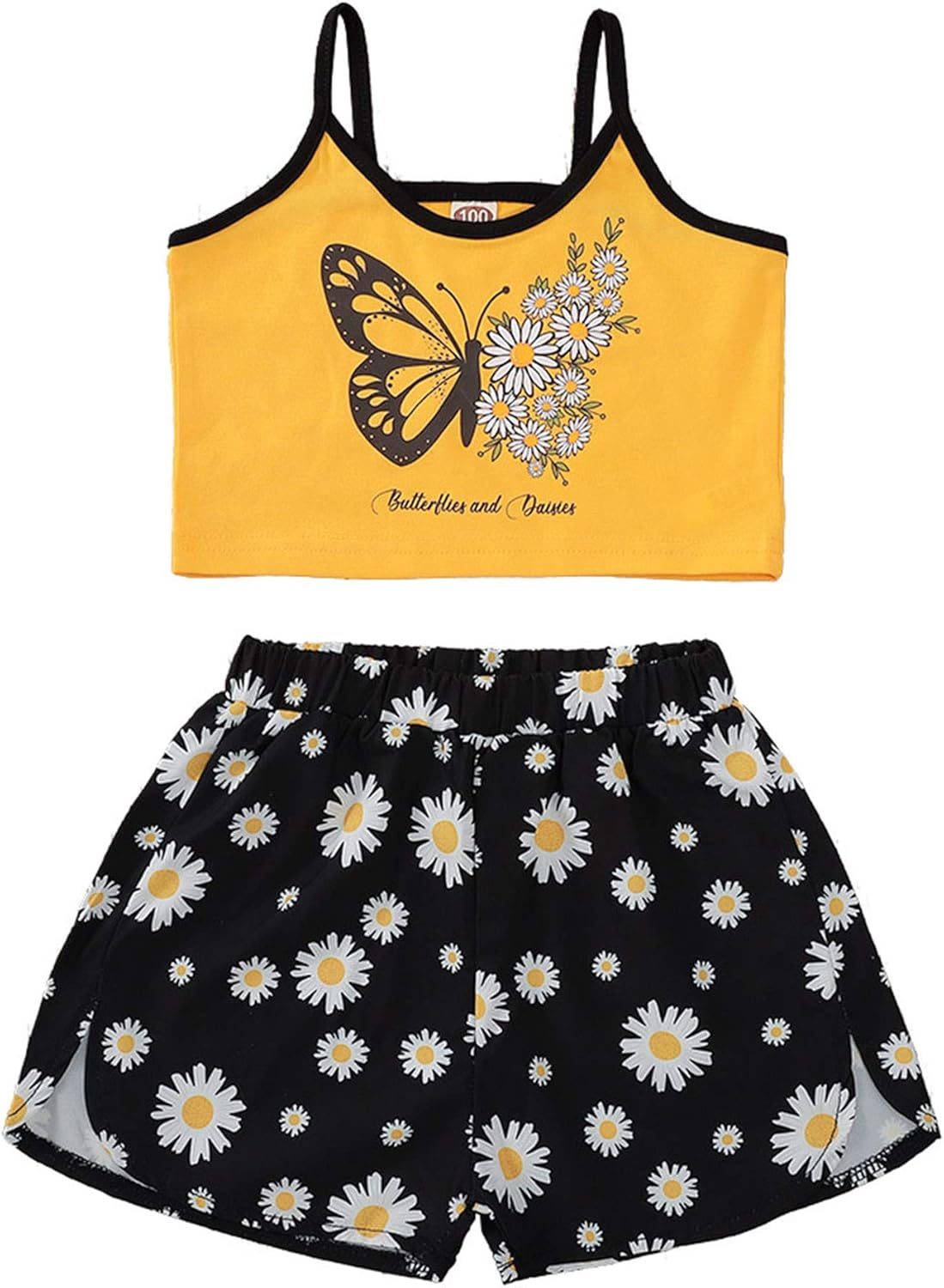 Amazon.com: HBER Toddler Little Girl Summer Clothes Butterfly Floral ...