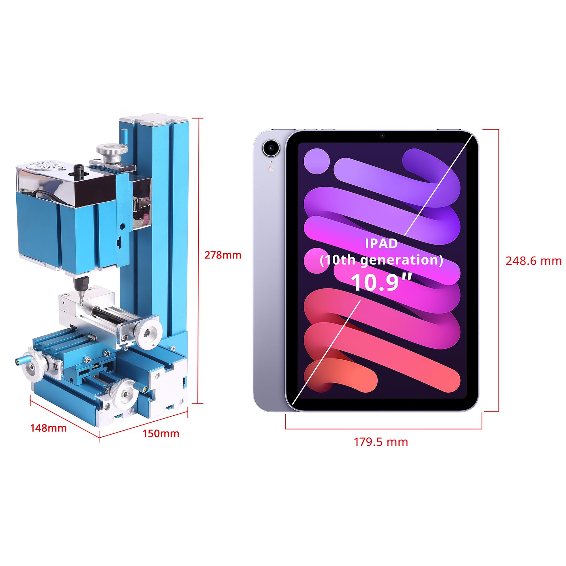 Mua Universal Mini Metal Milling Machine Motorized Metalworking DIY ...